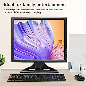 17 Inch LED Monitor with VGA, AV, BNC, DC, USB, HD Multimedia Interface, 1280x1024 Portable Computer Monitor with Dual Speakers and Remote Control for Family Entertainment