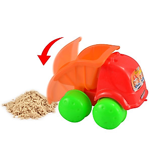 JOYIN 24 Pcs Beach Sand Toys Set Includes Sand Water Wheel, Sandbox Vehicle, Sand Molds, Bucket, Sand Shovel Tool Kits, Sand Toys for Toddlers Kids Outdoor Play (1 Bonus Mesh Bag Included)