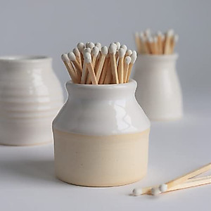 Henro Company Match Striker - Handmade in North Carolina | Works with ALL MATCHES- 2.25" x 2.5", Candle Accessory Mini pottery, Gift, safety matches (Without Matches)