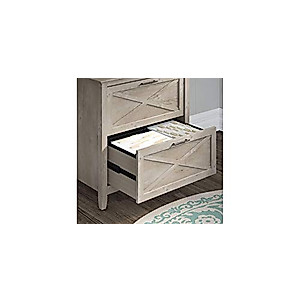 Bush Furniture Key West 2 Drawer Lateral File Cabinet in Washed Gray