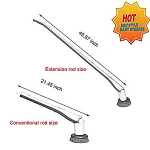 Toxz Multifunctional Stubborn Handheld Cleaning Brush Portable Four-Piece for Family Car White,Waterproof,Two Modes,Low Noise,Adjustable Head(Ship from US!)