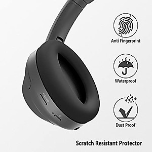 Geiomoo Silicone Earpads for Sony WH-1000XM4/Sony WH-1000XM3 Headphones, Replacement Ear Cushions Cover (Black)