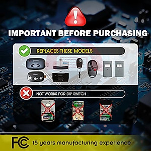 1 for ACT-34B ACP00872 Linear Garage Door Opener Remote LD033 LD050 LS050 4-Channel 318MHZ Megacode 3-Years-Warranty