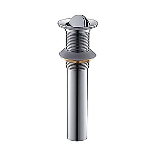 LMMDDP Flip Up Drain Stylish Swivel Style Stopper, Lavatory Vessel Sink Drains Size 36mm without Overflow Copper Finished (Size : Without Overflow)
