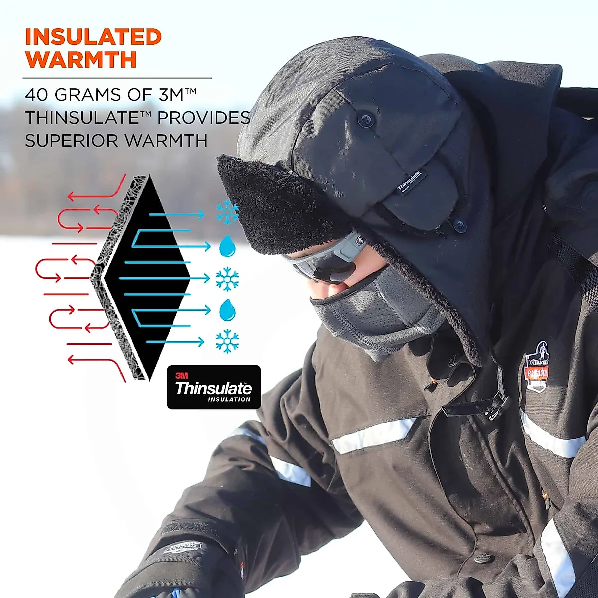 Ergodyne N-Ferno 6802 Thermal Winter Trapper Hat