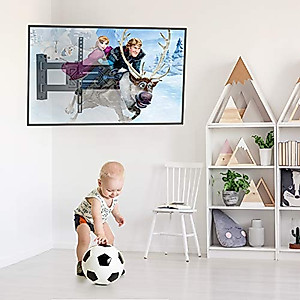 Pipishell Full Motion TV Wall Mount, Heavy Duty Single Articulating Arms TV Bracket for Most 26-60 Inch Flat Curved TVs, Up to VESA 400x400mm and 77lbs, Support Swivel, Tilt, Level Adjustment