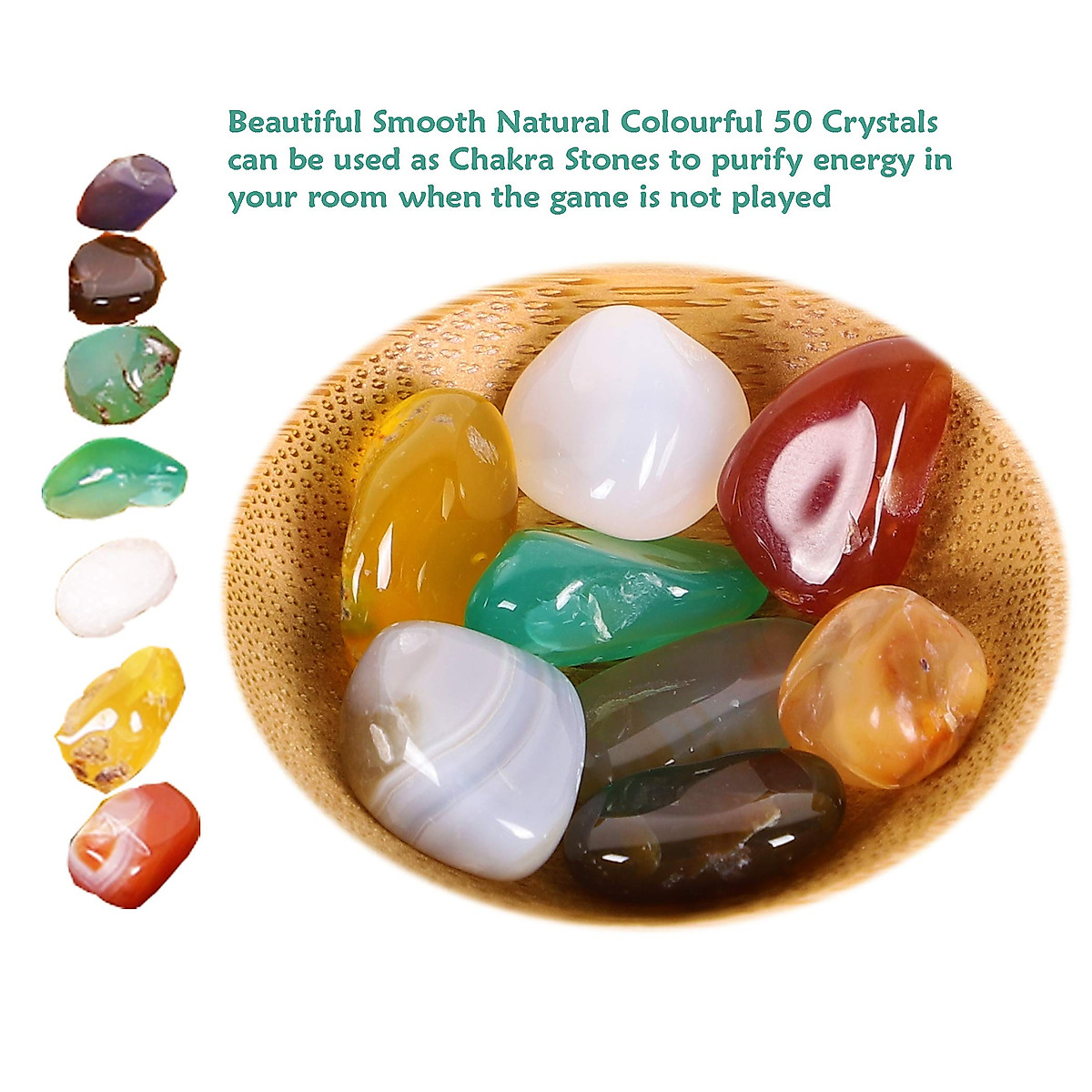 TOWO Mancala Board Game - Kalaha Board Game with Folding Wooden Board Natural Stone Pebbles -Families Board Games-Mancala Games Strategic Game for Kids Adult