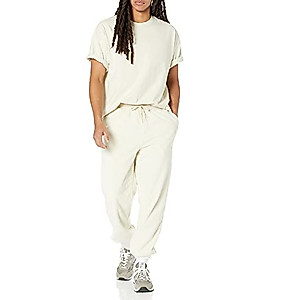 Amazon Aware Men's Oversized Heavyweight Cotton Short-Sleeve T-Shirt, Beige, 3X-Large