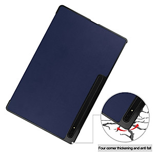 elitegadget Tri Fold Case for Samsung Galaxy Tab S9 Ultra 14.6 Inch (SM-X910/X916/X918) - Lightweight Tri-Fold Auto Wake/Sleep Cover for Galaxy Tab S9 Ultra (2023 Released) (Navy Blue)