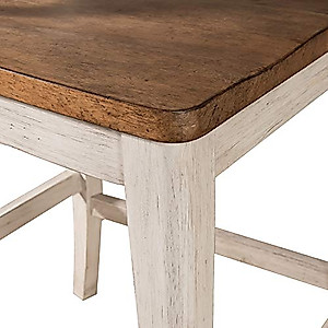 Liberty Furniture Industries Farmhouse Reimagined Ladder Back Counter Chair, W18 x D24 x H42, White