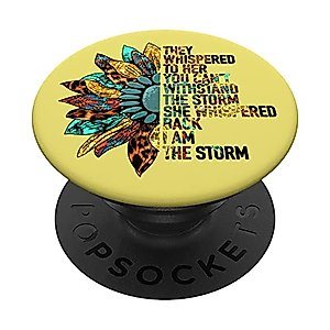 Sunflower Quote For Texas Women Strong Western Christian PopSockets Swappable PopGrip