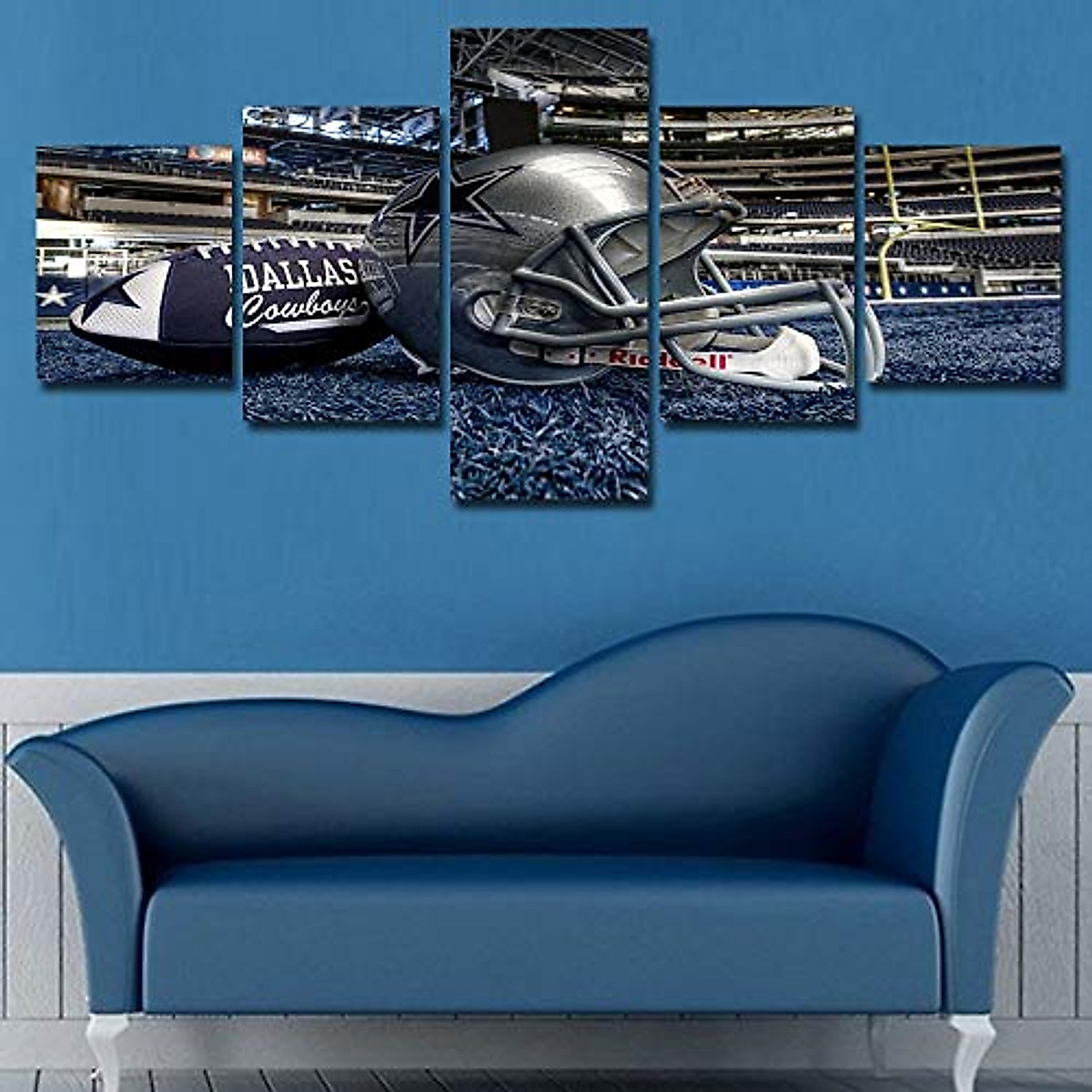 TUMOVO 5 Panel Canvas Prints Painting Wall Art Sport Home Decor Framed Pictures Modern Artwork Home Decor for Living Room Giclee Gallery-Wrapped Stretched Ready to Hang(50''Wx24''H)