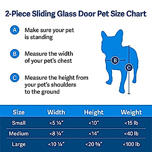 PetSafe Sliding Glass Cat and Dog Door Insert - Great for Rentals and Apartments - Small, Medium, Large Pets - No Cutting DIY Installation