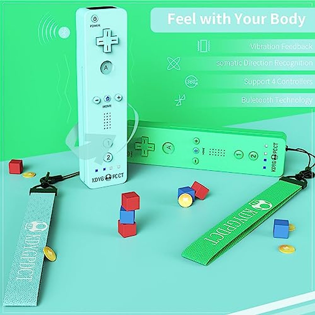 KDYGPDCT Wii Controller 2 Pack,Wii Game Wireless Controller for Nintendo Wii U Console,2023 New Wii Controller with Wrist Strap,Smoother Feel and Increased Experience