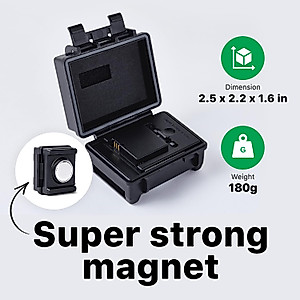 Tracki Magnetic Waterproof mini case box + 3500mAh 6x longer battery life, for GPS trackers for vehicles tracking device for cars real time GPS tracker for vehicles hidden tracking device not included