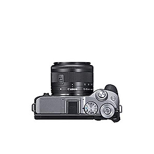 Canon EOS M6 Mark II Mirrorless Digital Compact Camera + EF-M 15-45mm F/3.5-6.3 is STM + EVF Kit, Silver