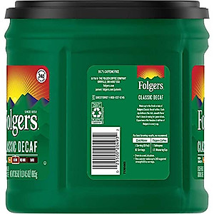 Folgers Classic Decaf Medium Roast Ground Coffee, 30.5 Ounces (Pack of 6)