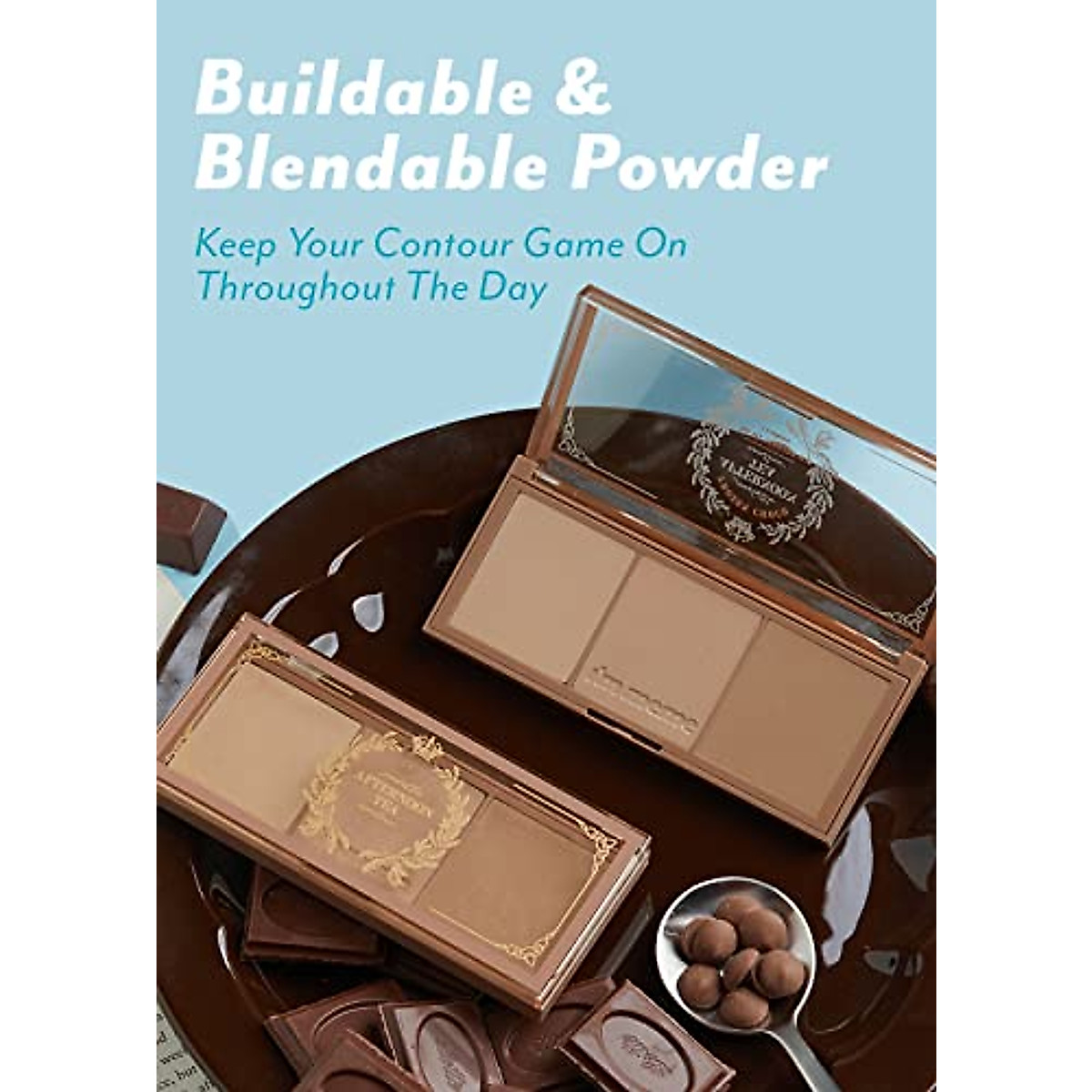 I'm Meme Palette - Afternoon Tea Contour | Mother's Day, Gifts. Buildable Coverage, 3 Shades, Light to Medium, Frozen Choco, 0.4 Oz