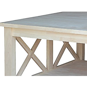 International Concepts Hampton Square Coffee Table, Unfinished