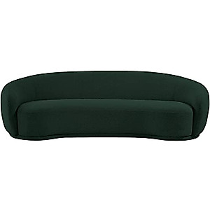 Meridian Furniture 693Green-S Hyde Collection Modern | Contemporary Boucle Fabric Upholstered Sofa, Green, 89.5" W x 38" D x 27.5" H