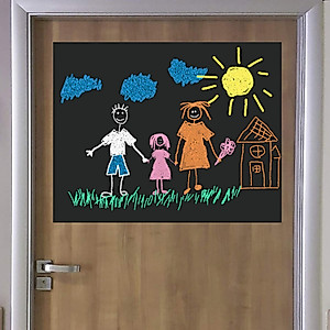 3 Rolls 17” x 78.7” Chalkboard Contact Paper - Adhesive Blackboard Wall Decal Vinyl Stickers, 15 Chalks Included
