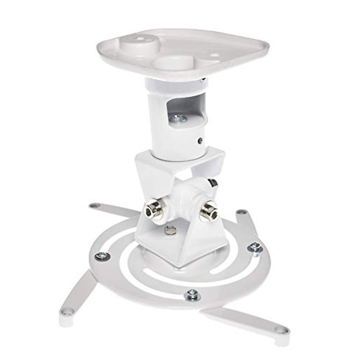 AMER Projector Mount - Ceiling Bracket LCD DLP Tilt 360° Swivel 30lbs (White)