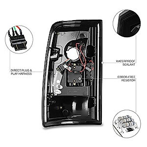 VIPMOTOZ Premium OLED Tube Tail Light Lamp For 2009-2018 Compatible with Dodge RAM 1500 2500 3500 - [Factory Incandescent Model] - Matte Black Housing, Smoke Lens, Driver & Passenger Side