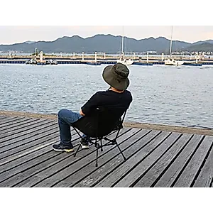 MARCHWAY Ultralight Folding Camping Chair, Heavy Duty Portable Compact for Outdoor Camp, Travel, Beach, Picnic, Festival, Hiking, Lightweight Backpacking (Black)