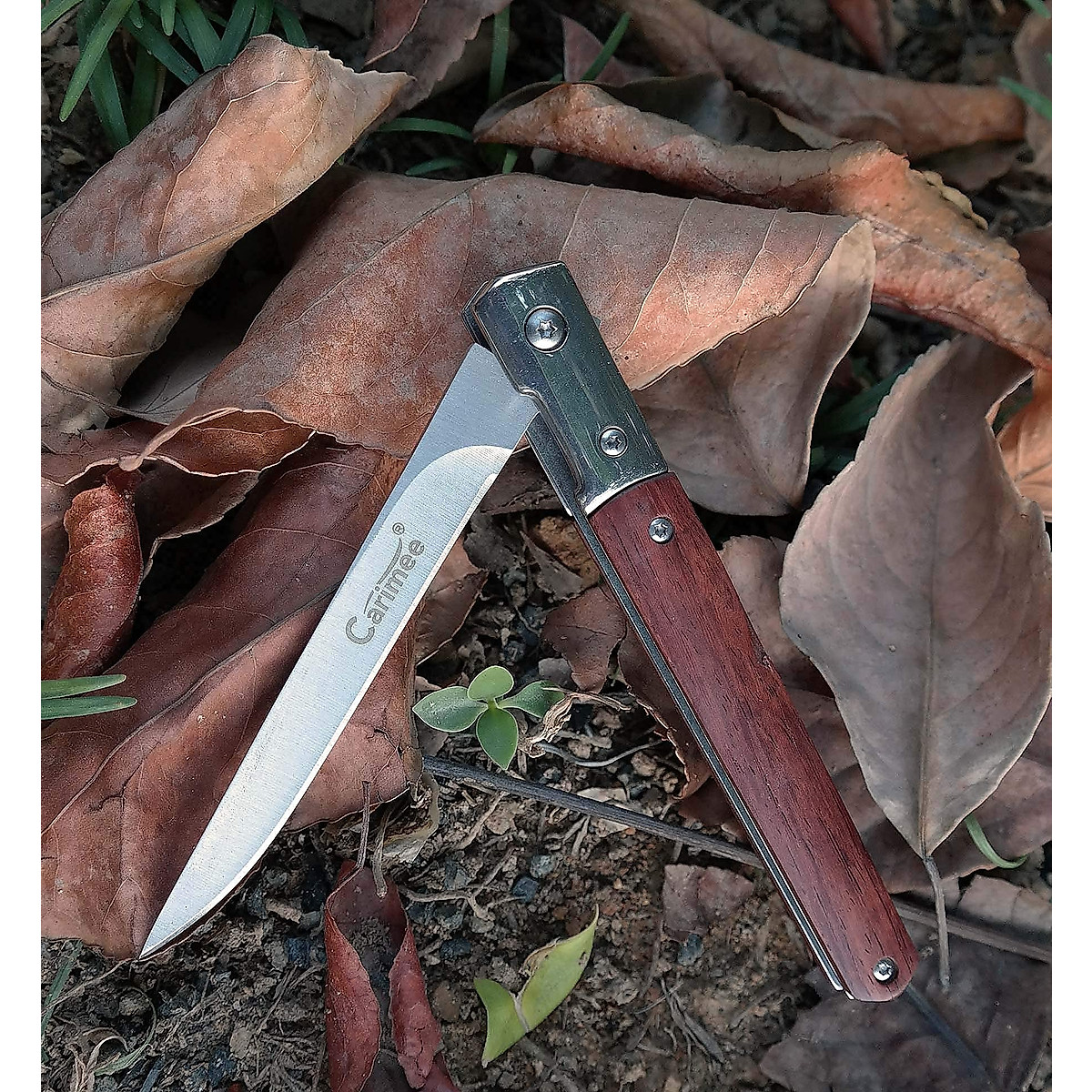 Carimee Slim Pocket Knife 4", Thick Blade Folding Knife - Perfect for Everyday Carry, Durable 7Cr17MoV Steel Blade, 2023 Gifts fo men women