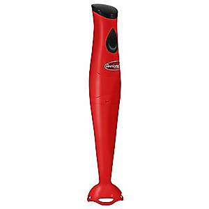Elite Gourmet EHB-2425R Electric Immersion, Mixer, Chopper, 1-Touch Control Hand Blender, 150 Watts, Red