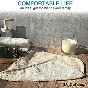 3 pcs 12" Large XL Soft Weave & Bamboo Fiber Home Shower Spa Exfoliating Face and Body Wash Cloths, Dual-Sided with Exfoliating Scrub - Remove Dead Skin - Great for Skin in The Bath