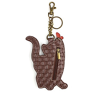 Chala Key Fob/Coin Purse - Slim Cat, Multicolored, Cat Lovers Gift (Slim Cat Keyfob)