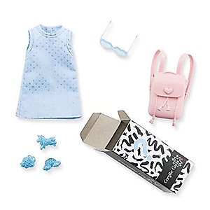 Corolle Girls Zoe Shopping Surprise Set Fashion Doll and 6-Piece Accessory Set, for Kids Ages 4 Years and up