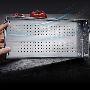 AIYoo Mesh Cutlery Tray- 1 Compartments 304 Stainless Steel Kitchen Utensil Drawer Organizer/Silverware Storage Kitchen Utensil Flatware Tray - 12.0x5.5*2.0 Inch