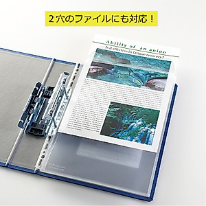 KING JIM A4S 762P-10 Multi-Hole Holder - Envelope Type, Milky White