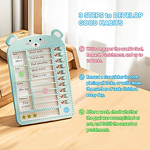 TIDYLAND To Do List and ADHD Planner for Kids and Adults - Habit Tracker or Daily and Weekly Planner, ADHD Tools and Chore Chart for Adults, Reward Chart and Behavior Chart for Kids at Home (Khaki)