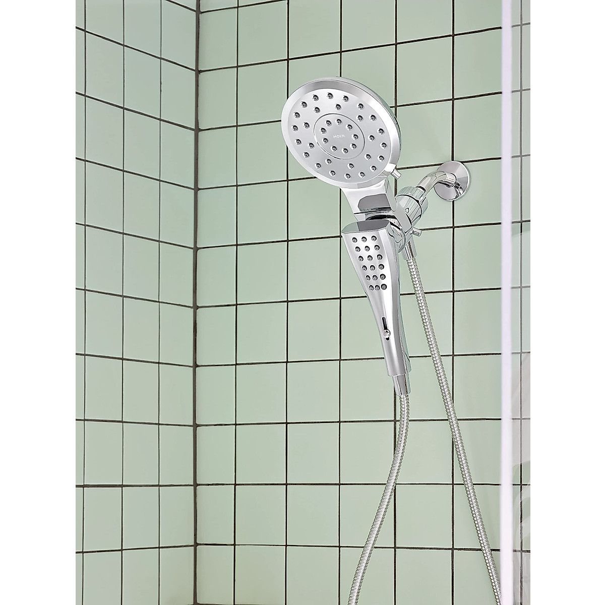 Moen Verso Chrome Rain Shower Head and Detachable Handshower Combination with Infiniti Dial and Magnetix Docking System, 60" Hose, 220C2
