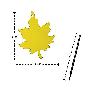 Neliblu Magic Fall Colors Scratch Fall Craft Art Set - Colorful Scratch Paper Autumn Leaves in Bright Fall Colors - Set of 24 Leaves, 24 Scratch Sticks and 24 Ribbons