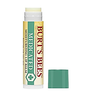 Burt's Bees Medicated Lip Balm, With Eucalyptus Oil and Menthol, Tint-Free, Natural Origin Lip Care, 2 Tubes, 0.15 oz.