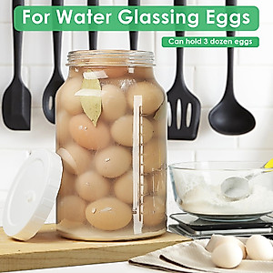 2 Pack 1 Gallon Large Fermentation Jars with 3 Airlocks and 2 SCREW Lids(100% Airtight Heavy Duty Lid w Silicone) - Wide Mouth Glass Jars w Scale Mark - Pickle Jars for Sauerkraut, Sourdough Starter