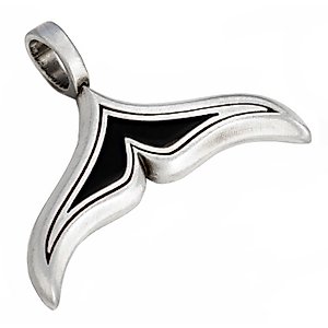 BICO 'Whale Tail' Resin and Metal Pendant (B65 Black)