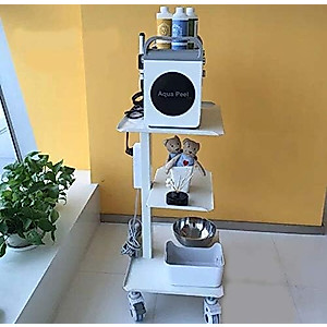 PreAsion Dentist Cart Multi-Function Mobile All High-Carbon Steel 3 Layers Trolley Weigh- Scale 40-70kg with Brake Wheels for Dental Hospital Nurse Emergency Lab