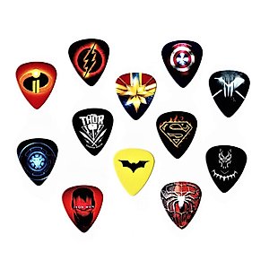 Marvel and DC Comics Superheroes Symbol (12 picks in a packet)