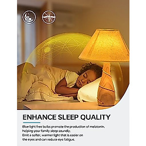 KINDEEP Yellow LED Bug Light Bulbs Outdoor 23W, A21 Amber Light Bulb 150W-200W Equivalent, 2000K Outdoor Light Bulbs for Porch, Patio, Deck, Backyard, E26 Base, Non-Dim, 2 Pack