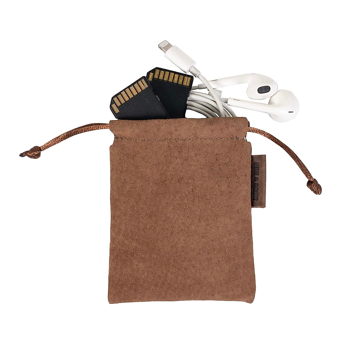 Hide & Drink, Multipurpose Small Coin Bag Handmade from Sheepskin (Cinnamon)