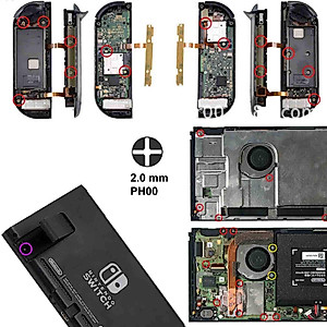 Triwing Screwdriver Compatible With Nintendo Switch, EMiEN 2.0mm Phillips 1.5mm Y00 Tri-Point Tri Wing Tip Screwdriver Kit Compatible With Nintendo Switch Joy-Con and Consoles Repair