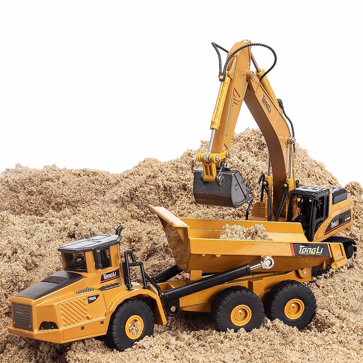 Excavator Toy Alloy Excavator foy Kids Loader Trucks for Boys constructlon Toys for Boys Steel Trucks Great Toddler Toys for 8 Year Old Boys and up… (1712)…