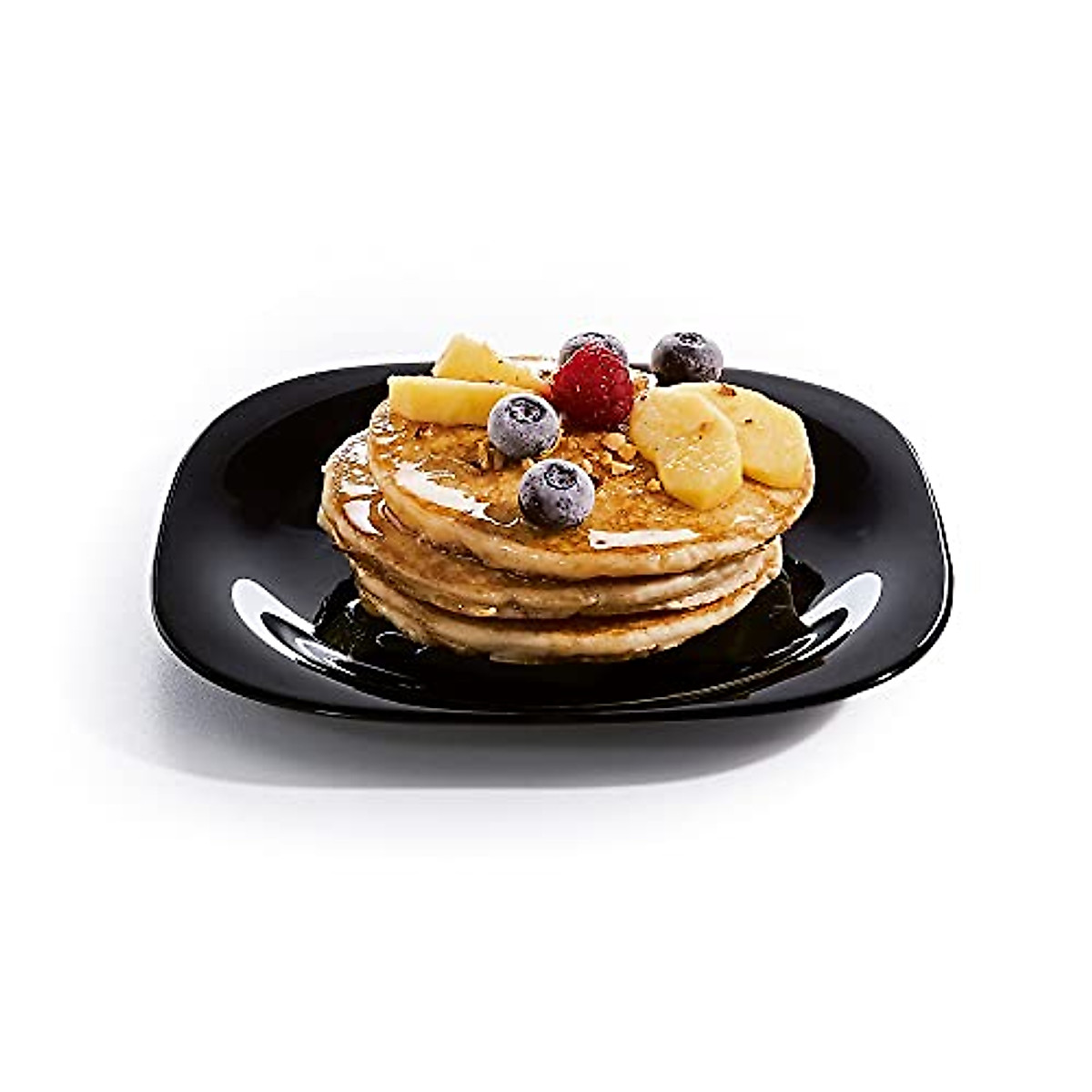 Luminarc Black Carine Dessert Plate 6-Piece Set, 7.25-Inch