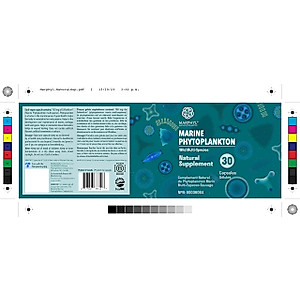 MARPHYL Marine Phytoplankton Wild Multi Species Natural Supplement - 150 mg per capsule - organic - 30 vegan capsules - from Vancouver Island, Canada