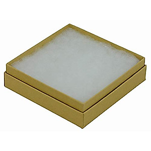 JPB Kraft Cotton Filled Jewelry Box #33 (Case of 100) 3.5 inches x 3.5 inches